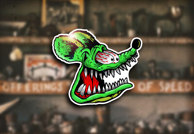 Rat Fink Head Water Slide Decal Rat Racing Speed Flathead Hot Rod Ford ...