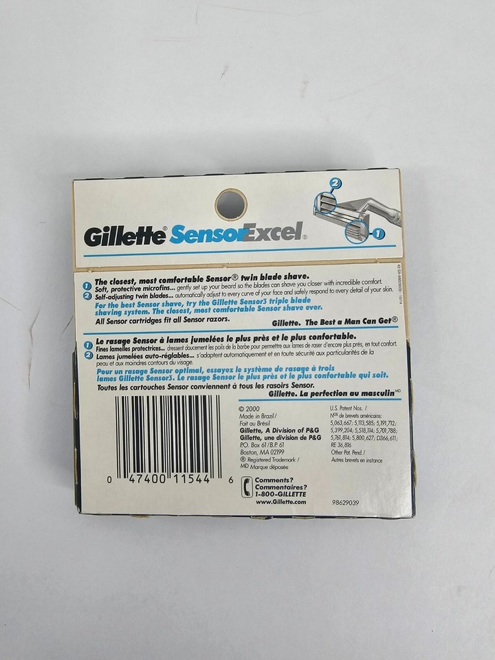 Gillette Sensor Excel Shaving Razor Shaver Blades Refill Cartridges New ...