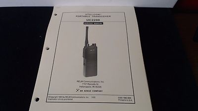 RELM UTILI-COM UC2200 ORIGINAL SERVICE MANUAL | eBay