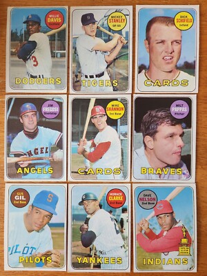 1969 Topps baseball set builder Ex/ExMint beauties most cards 8 for 10. ...