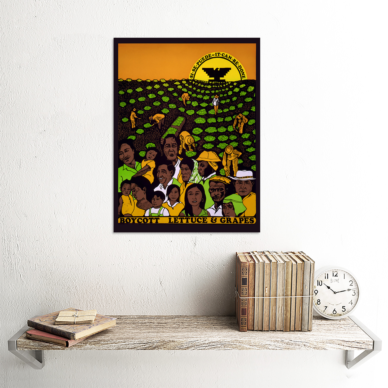 PROPAGANDA POLITICAL UNITED FARM WORKERS GRAPE LETTUCE BOYCOTT POSTER ...