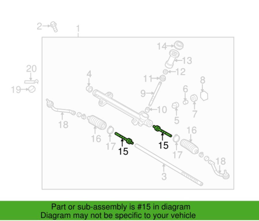 OEM ! CTR ! STEERING TIE ROD INNER FOR 11-17 HYUNDAI 11-16 KIA OE ...