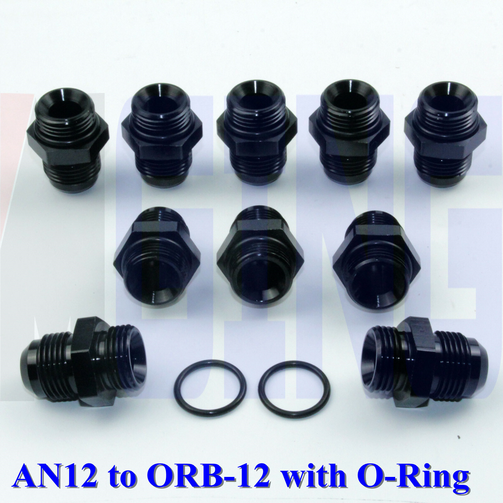 ORB-12 O-Ring Boss Male 12an To 12an O Ring Fitting Adapter Black 10pcs ...