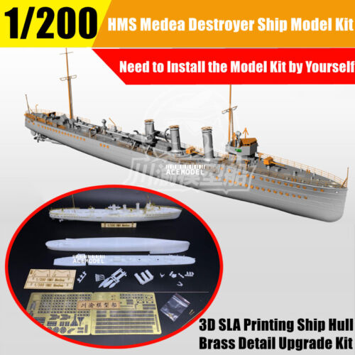 1/200 Scale HMS Medea Destroyer Assembly Model Kit w/Metal Detail-up ...