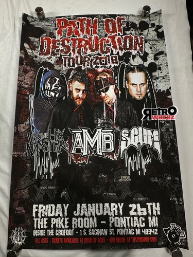 Axe Murder Boyz Path Of Destruction Tour Concert Poster 24x35” Scum LSP ...