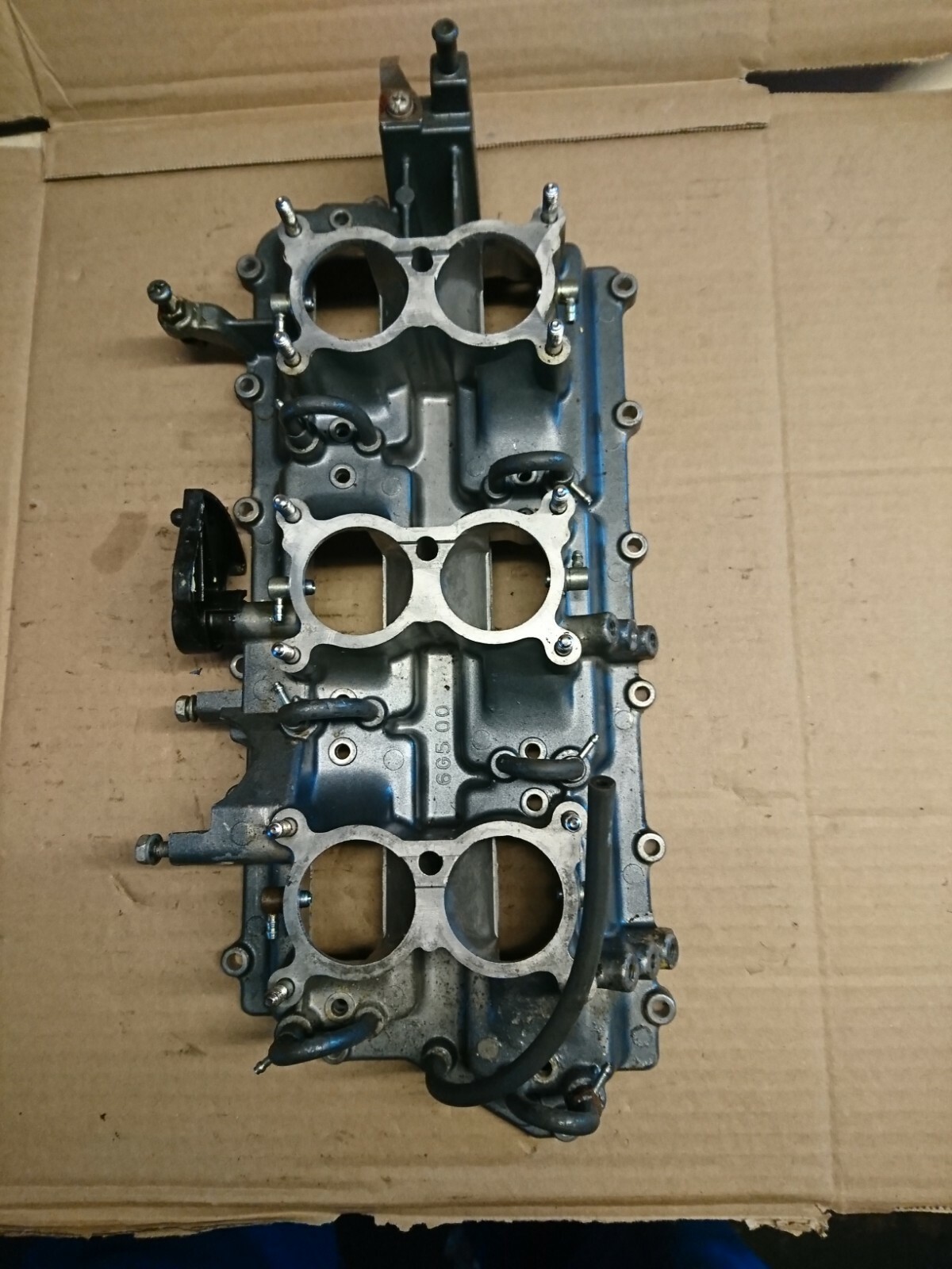 Yamaha 150-200 V6 outboard 2 stroke intake manifold 1985-1995 6G5-13641 ...