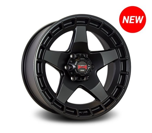 To Suit RAM 1500 WHEELS PACKAGE: 18x9.0 Simmons RUGGED R13 Matt Black ...