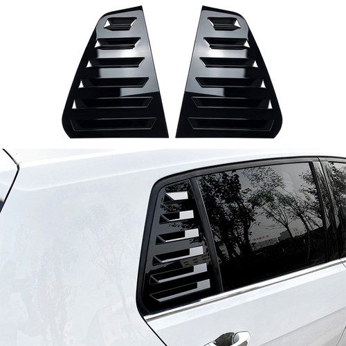 Gloss Black Rear WIndow Side Louver Shutter Trim For Volkswagen Golf 7 ...