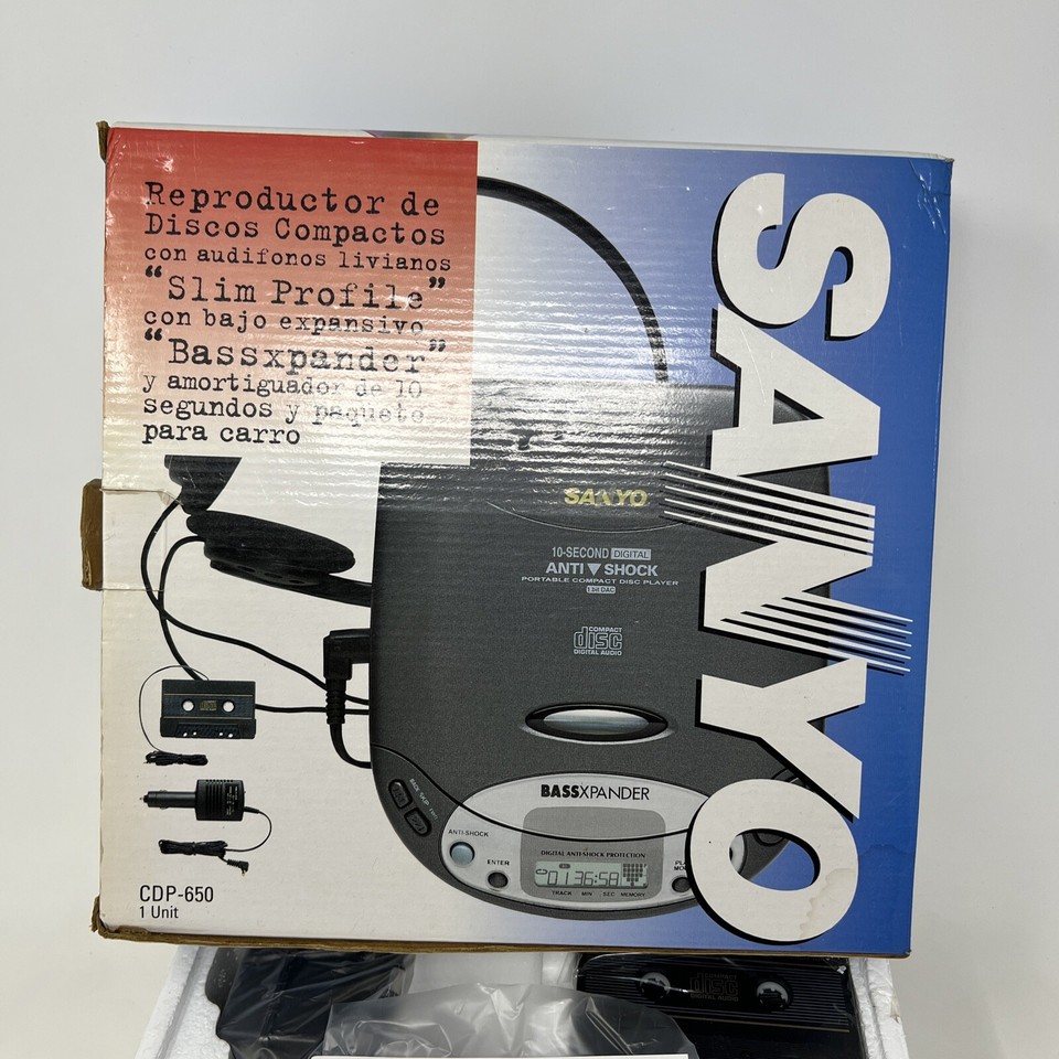 Sanyo Compact Disc Player ~ BASSXPANDER ~ Portable Personal CD Player ...