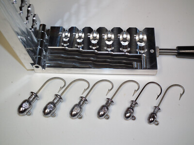 Saltwater Bullet Jig -2 ELF mold 3/4,1,1.5,1.75,2oz with eyes CNC ...