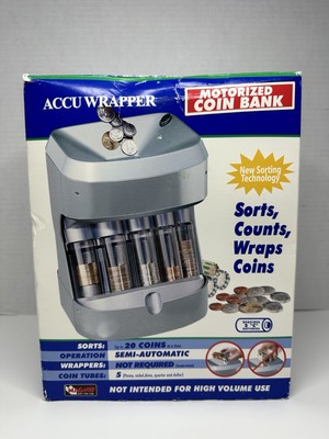 Magnif Accu Wrapper Motorized Coin Bank Sort, Count, & Wrap Coins #4840 ...