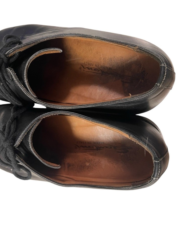 Santoni Salem Cap Toe Oxford Black Size 11.5D Men's Shoes 241551 | eBay