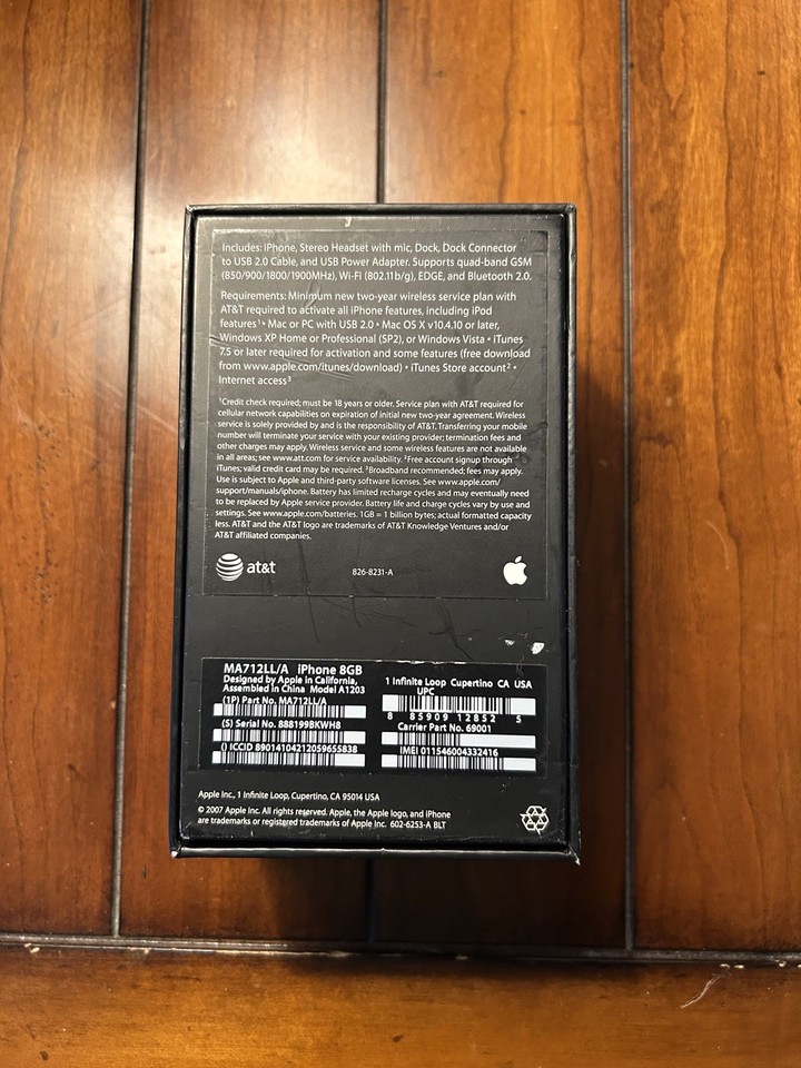 Apple iPhone 1st Generation 8GB box with packaging | eBay