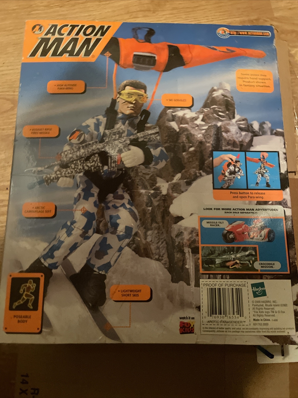 UNOPENED Hasbro Action Man ARCTIC Parasender Poseable Soldier 2000 for ...