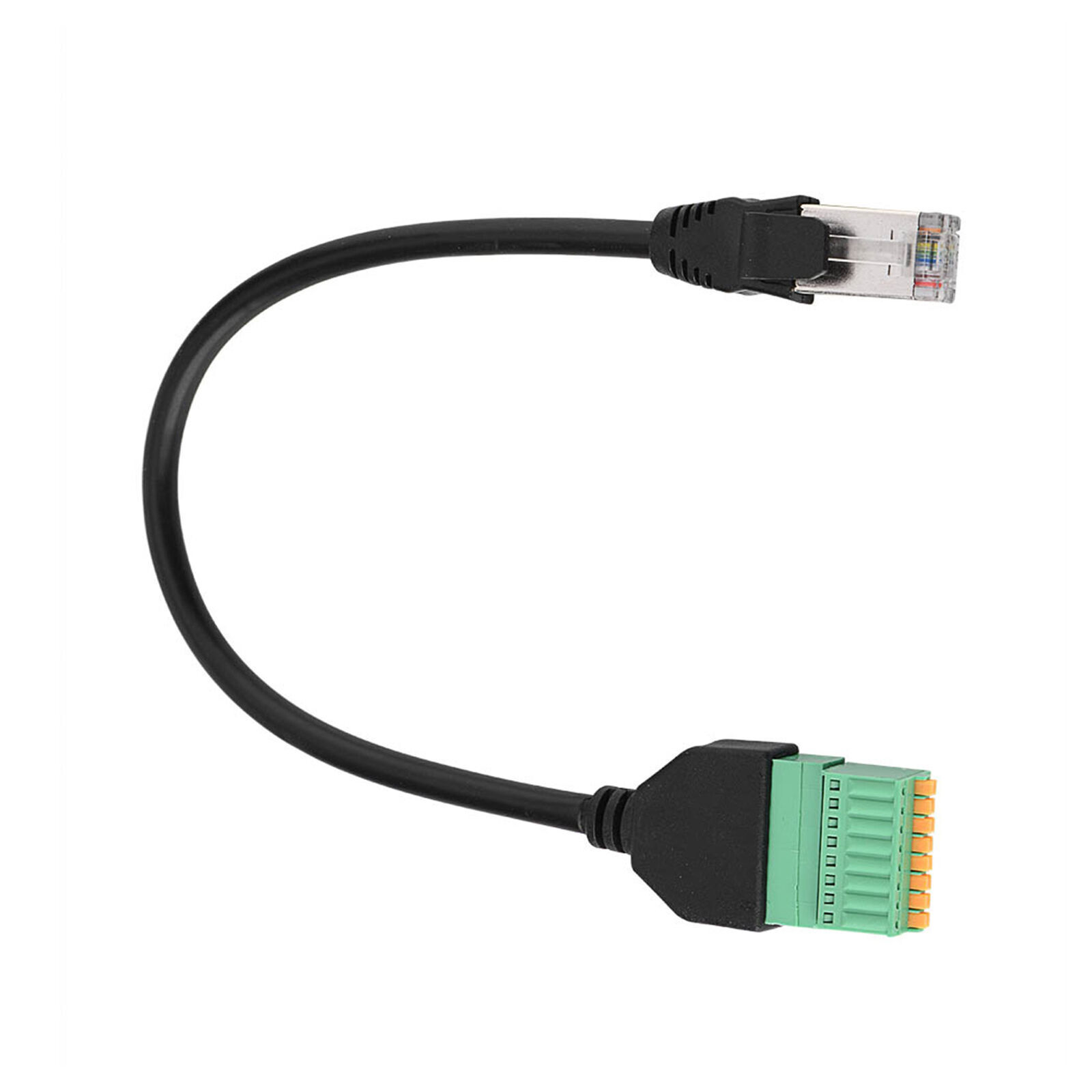 RJ45 Male Jack to 8 Pin Spring Connector Terminal Block Adapter Cable ...