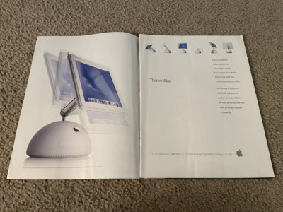 Vintage 2002 APPLE FLAT SCREEN iMAC COMPUTER PRINT AD 15" LCD FLAT ...