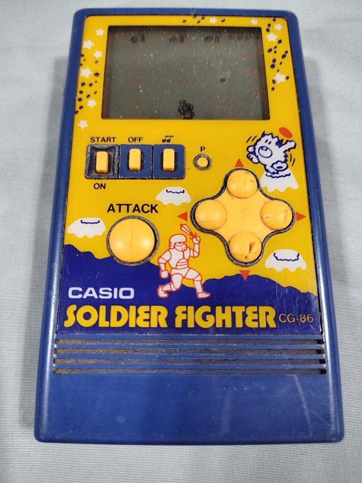 RARE VINTAGE 1984 CASIO CG-86 SOLDIER FIGHTER ELECTRONIC HANDHELD GAME ...