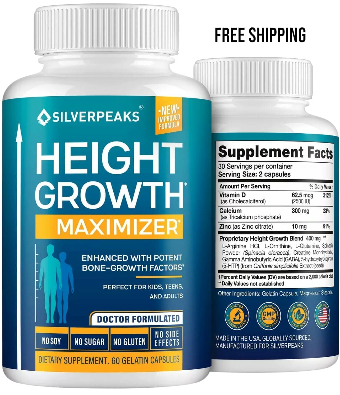 Height Growth Maximizer - Natural Height Pills to Grow Taller - Made in ...