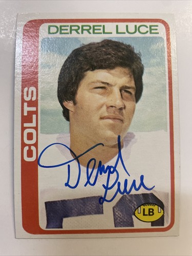 Derrel Luce Autographed 1978 Topps Card #418 Baltimore Colts A-358 | eBay