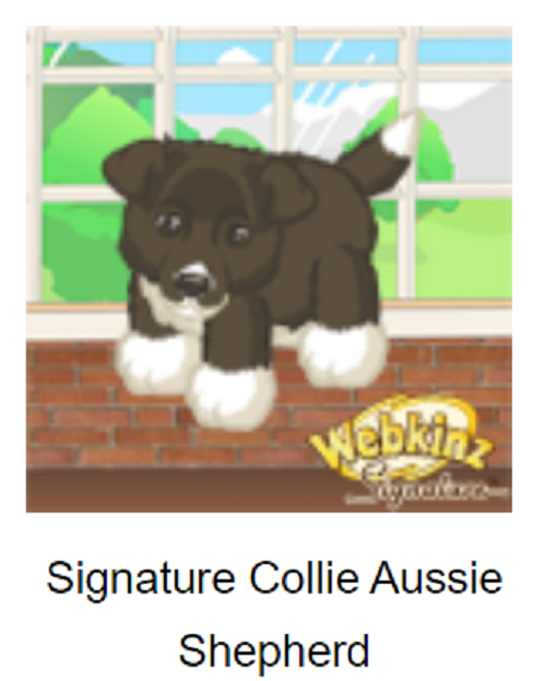 Webkinz Classic Signature Collie Aussie Shepherd (2022 SR promo pet ...