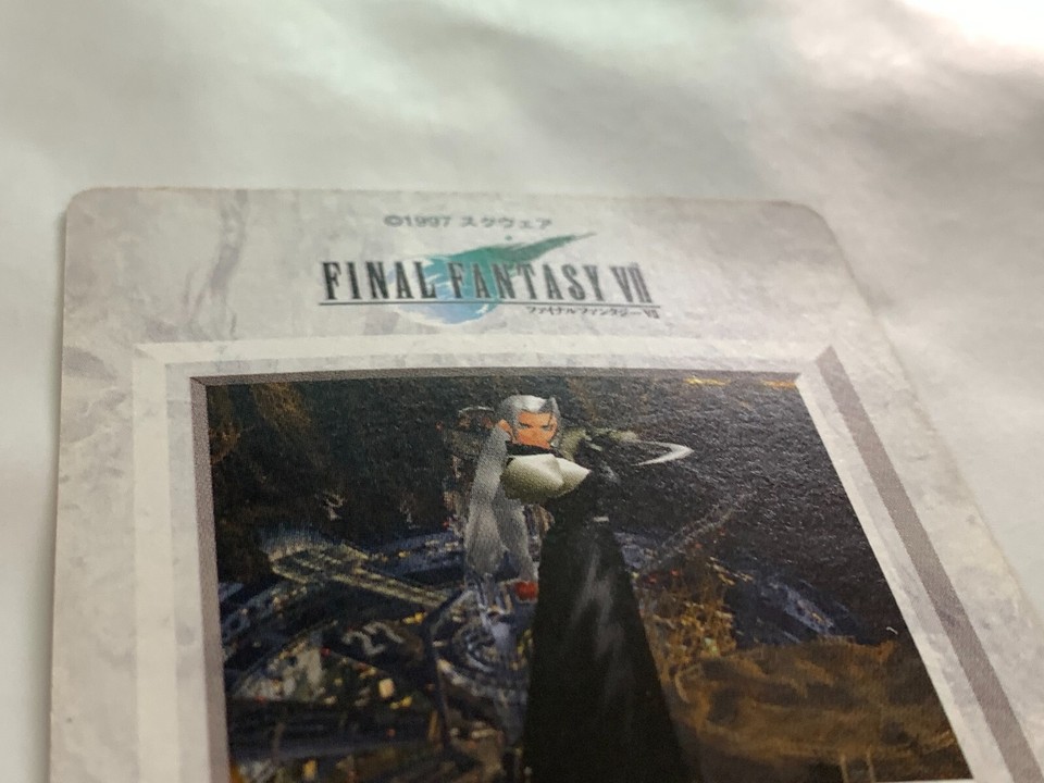Sephiroth FINAL FANTASY VII FF7 SQUARE japanese 1997 card Japan Bandai ...