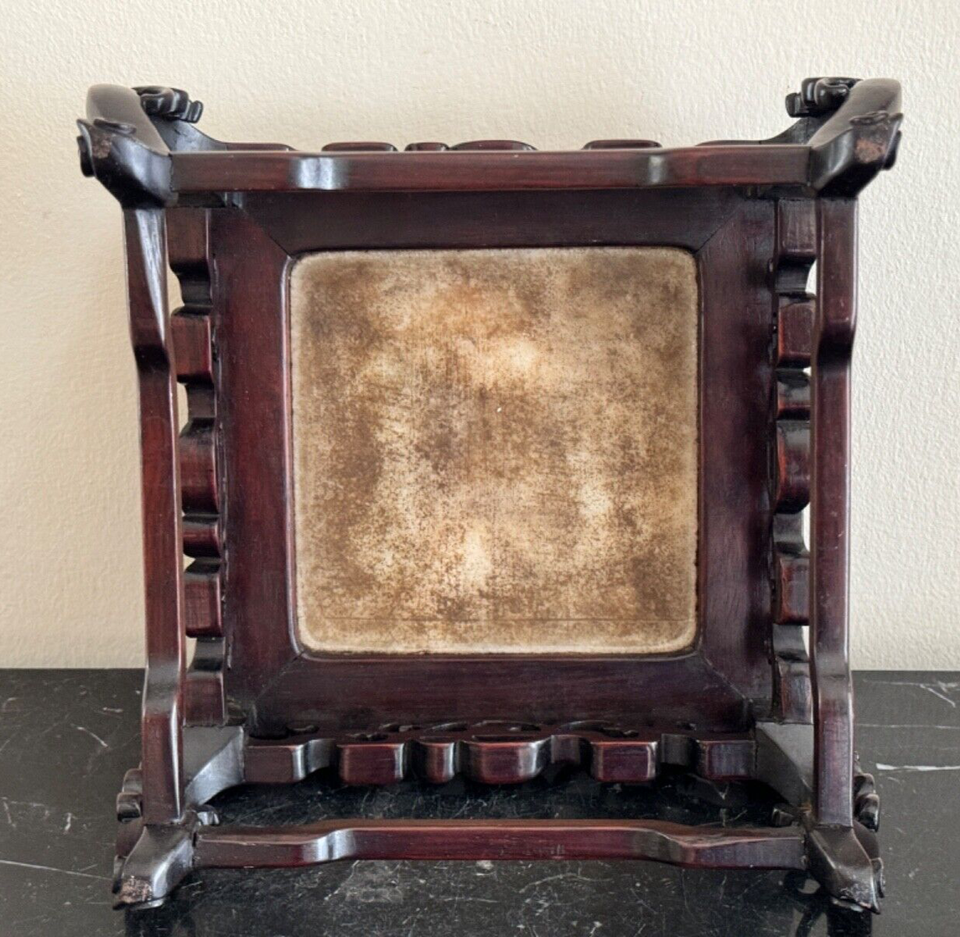 Antique Chinese Wood Square Display Stand Base with Dragons Design ...