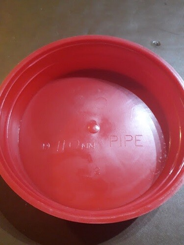 Osma Underground Soil Pipe Temporary Pipe Cap End 110mm Colour Red ...