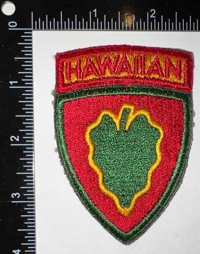 WWII US Army 24th Infantry Hawaiian Division Patch With Attached ...