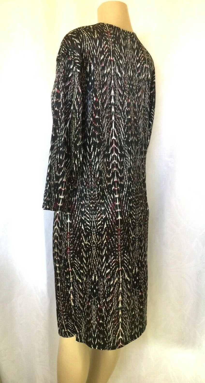 Rebecca Moses Silk Dress Draped neck Long Sleeve Blac… - Gem