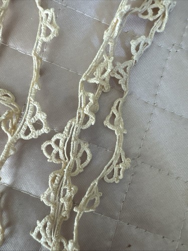 Cream, Handmade Tatted Trim, 54” Length, French Ecru, Piece Of Tatting ...