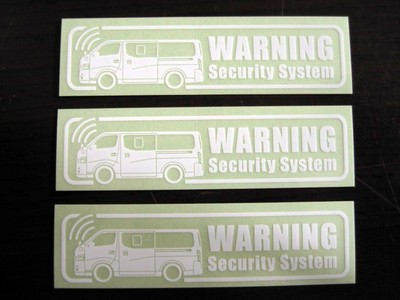 Vehicle specific Nissan Caravan NV350 Car Security Sticker Set of 3 ...