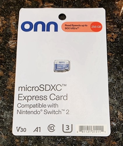 Onn (Lexar) 256 GB Micro SD Express Card Nintendo Switch 2 FAST ...