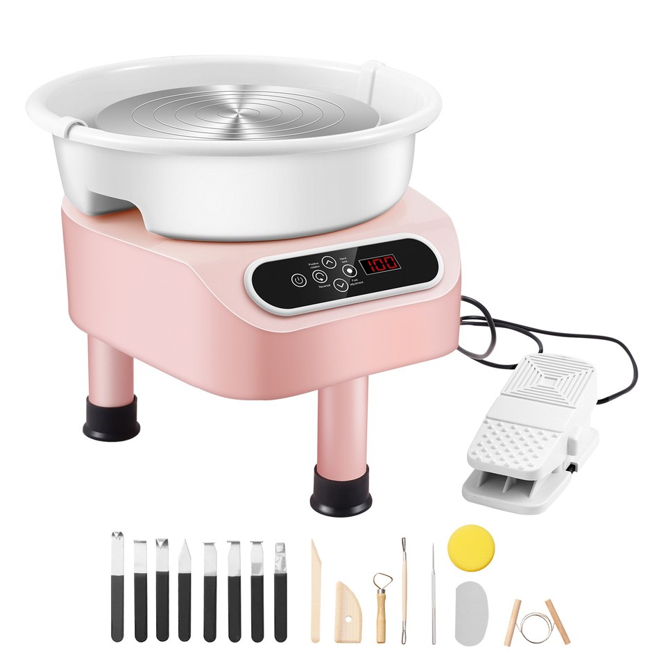 Pottery Wheel 10in Ceramic Wheel Foot Pedal Touch Screen 350W 3 Legs ...