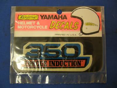 2 New Reflective Yamaha 350 Toque Induction Decals 1960's 1970's A346 ...