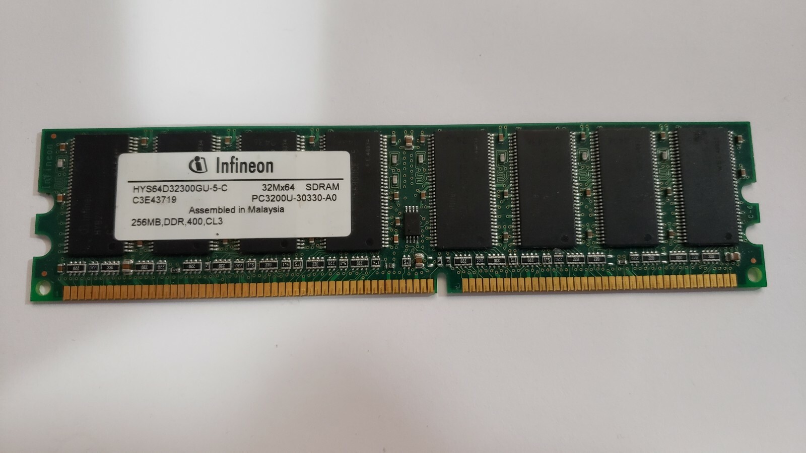 Infineon 256 DDR 400 CL3 SDRAM (#1096 | eBay