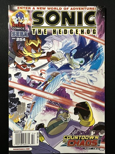 Sonic the Hedgehog #254 2013 NEWSSTAND 1st Print Archie Adventure Sega ...