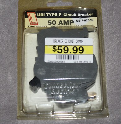 UBI Type F 50AMP Double Pole Federal Pacific Circuit Breaker UBIF-0250N ...