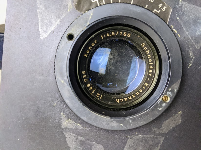 Schneider Kreuznach Tele Xenar 150mm F-1:4.5 Lens w/ Shutter Board ...