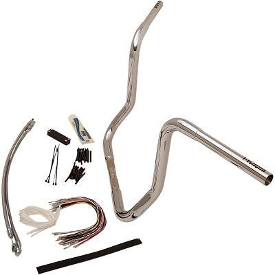 FBI Fat Baggers Chrome 14" EZ Install Rounded Handlebar Package Harley ...