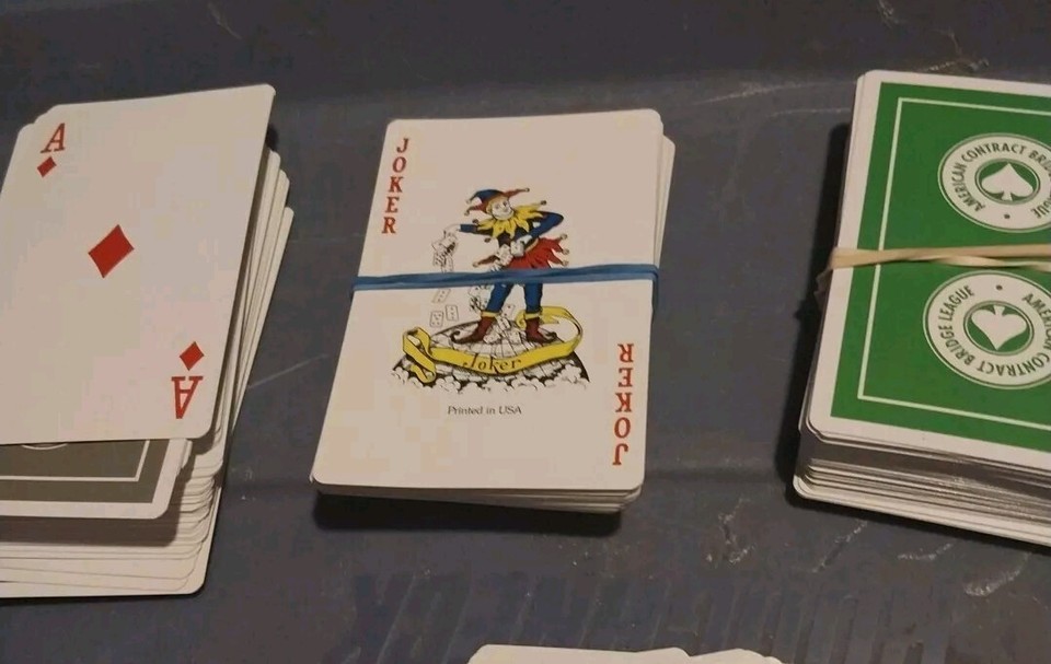 ACBL Bridge Playing Cards 5 Sets (Double Decks) VINTAGE 10 Decks Total ...