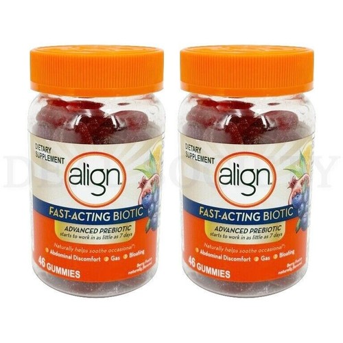 Align Advanced Prebiotic Supplement Fast-Acting Gummies 46 Ct Lot of 2 ...