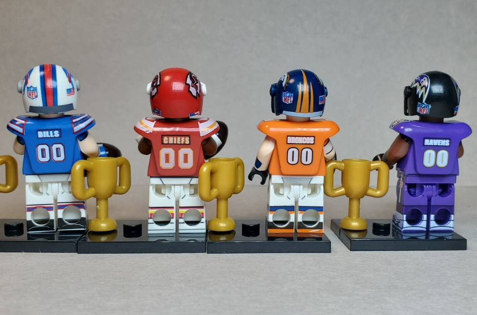 8 Custom Lego NFL Pro Football Player Team Minifigures | eBay