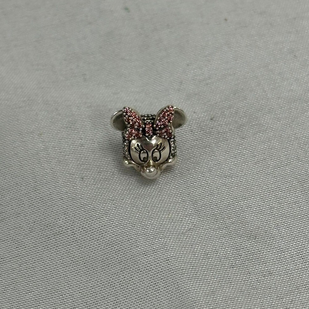 Genuine Pandora Disney Minnie Mouse Pink Pave Bow Sil… - Gem