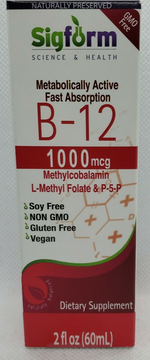 Sigform Metabolically Active / Fast Absorbing Vitamin B-12 - 1000 mcg ...