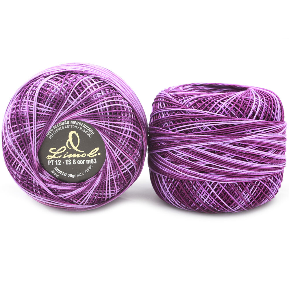 Limol Size 12 Multicolor 50 Grs 100% Mercerized Crochet Thread Cotton ...