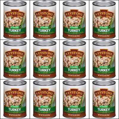 12 Cans- Keystone Meats All Natural Turkey Fully Cooked 14.5oz No ...