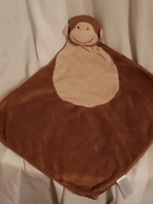 Angel Dear Monkey Baby Security Blanket Plush Toy Brown 12 x 12 EUC LN ...