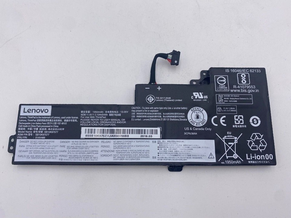 Genuine 01AV419 01AV420 01AV489 battery Lenovo ThinkPad T470 A475 T480 ...