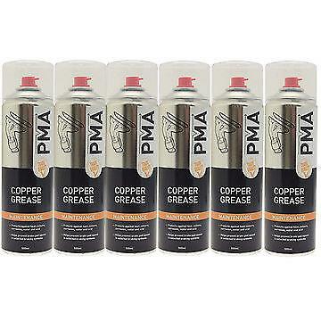 6x PMA Copper Grease High Temperature Aerosol Maintenance Spray 500ml ...