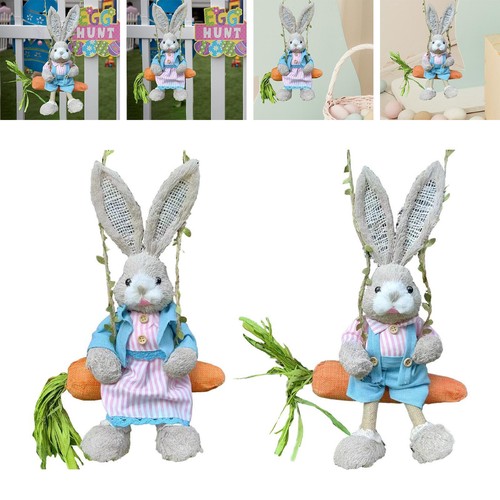 Easter Bunny Figurine Cute Decorative Garden Statue for | eBay UK